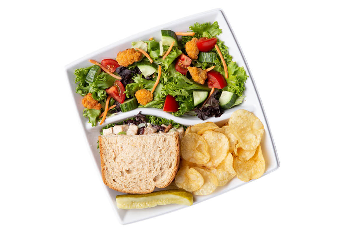 Fresh salad and sandwich lunch combo